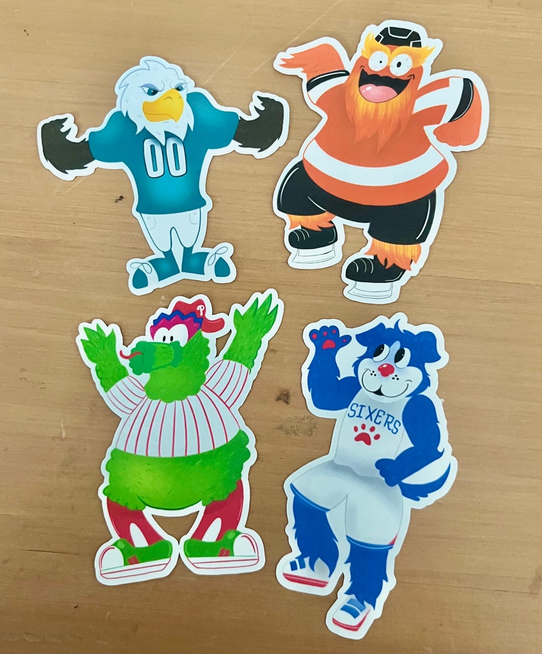 Philadelphia Mascot Stickers | Eagles, Phillies, Flyers, Sixers | Swoop ...