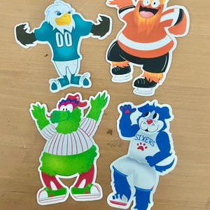 Philadelphia Mascot Stickers | Eagles, Phillies, Flyers, Sixers | Swoop ...