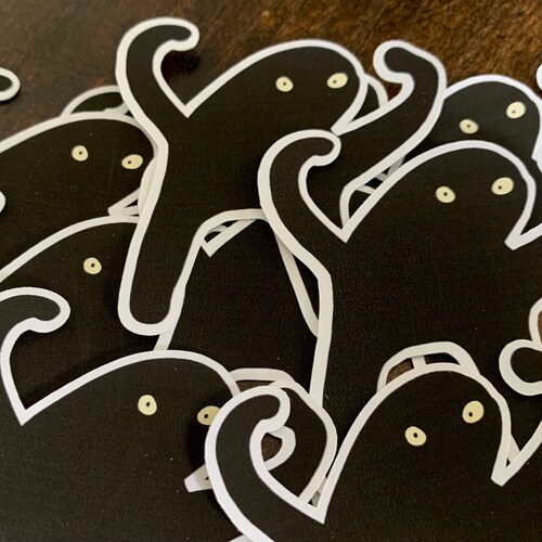 Cursed Cat: Funny Black Cat Meme Sticker - Etsy