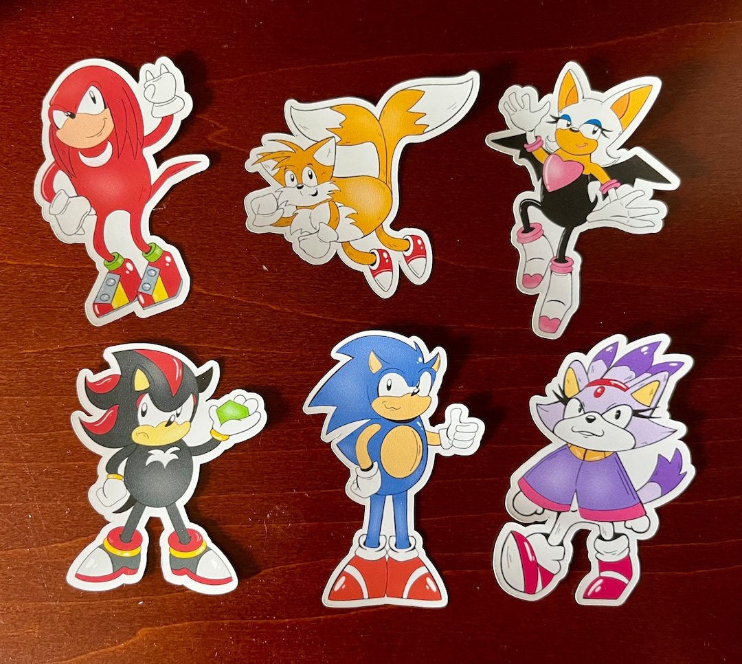 Classic Sonic the Hedgehog Stickers: Sonic, Tails, Knuckles, Shadow ...