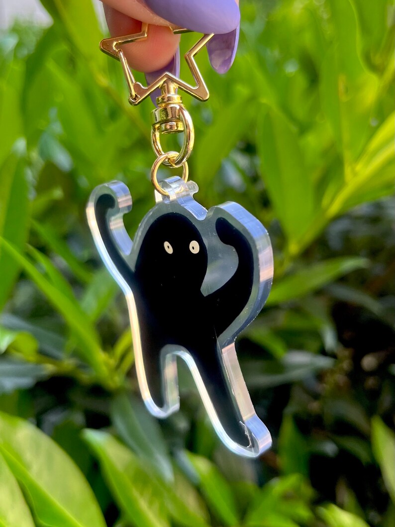 Cursed Cat Double-sided Acrylic Charm Keychain, Funny, Memes - Etsy