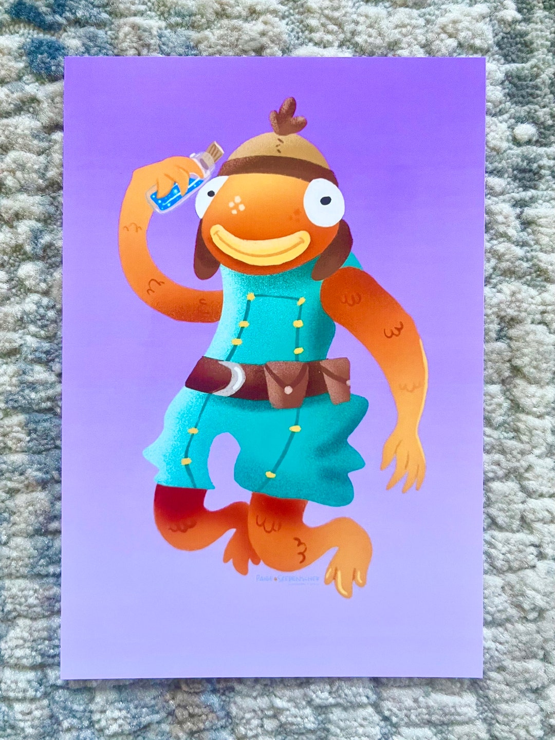 Battle Royale Fish 4x6 Glossy Mini Print | Gaming, Video Games, Memes ...