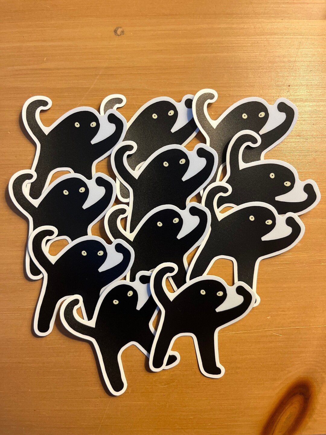 Cursed Cat: Funny Black Cat Meme Sticker - Etsy