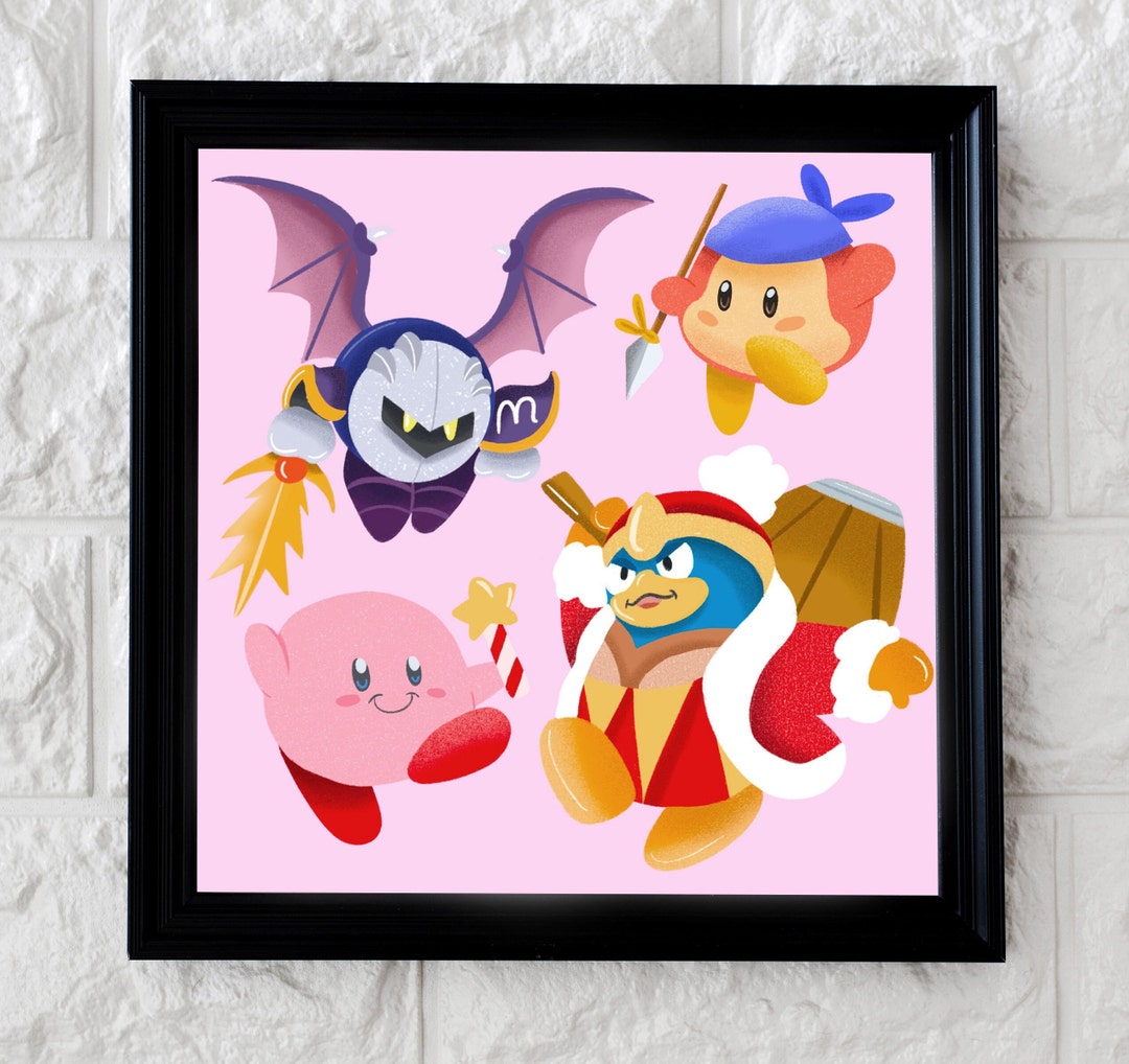 Kirby 8x8 Print | Wall Art | Character Poster | Interior Decor - Etsy