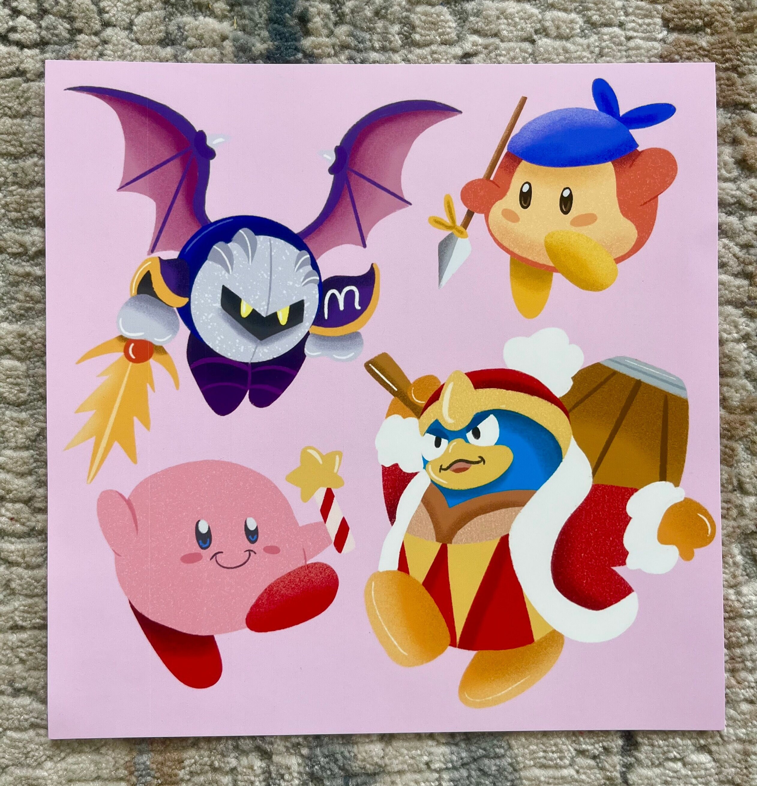 Kirby 8x8 Print Wall Art Character Poster Interior Decor - Etsy
