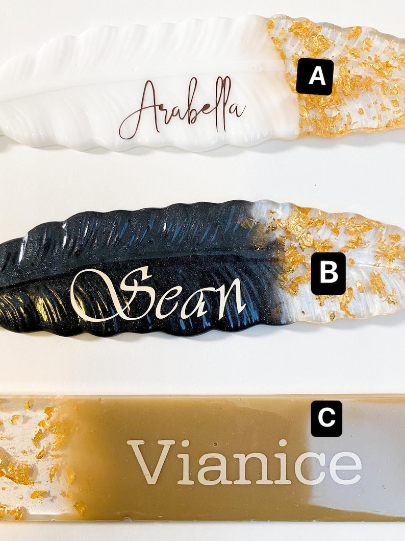 Personalized Bookmarks Resin Bookmarks Feather Bookmarks - Etsy