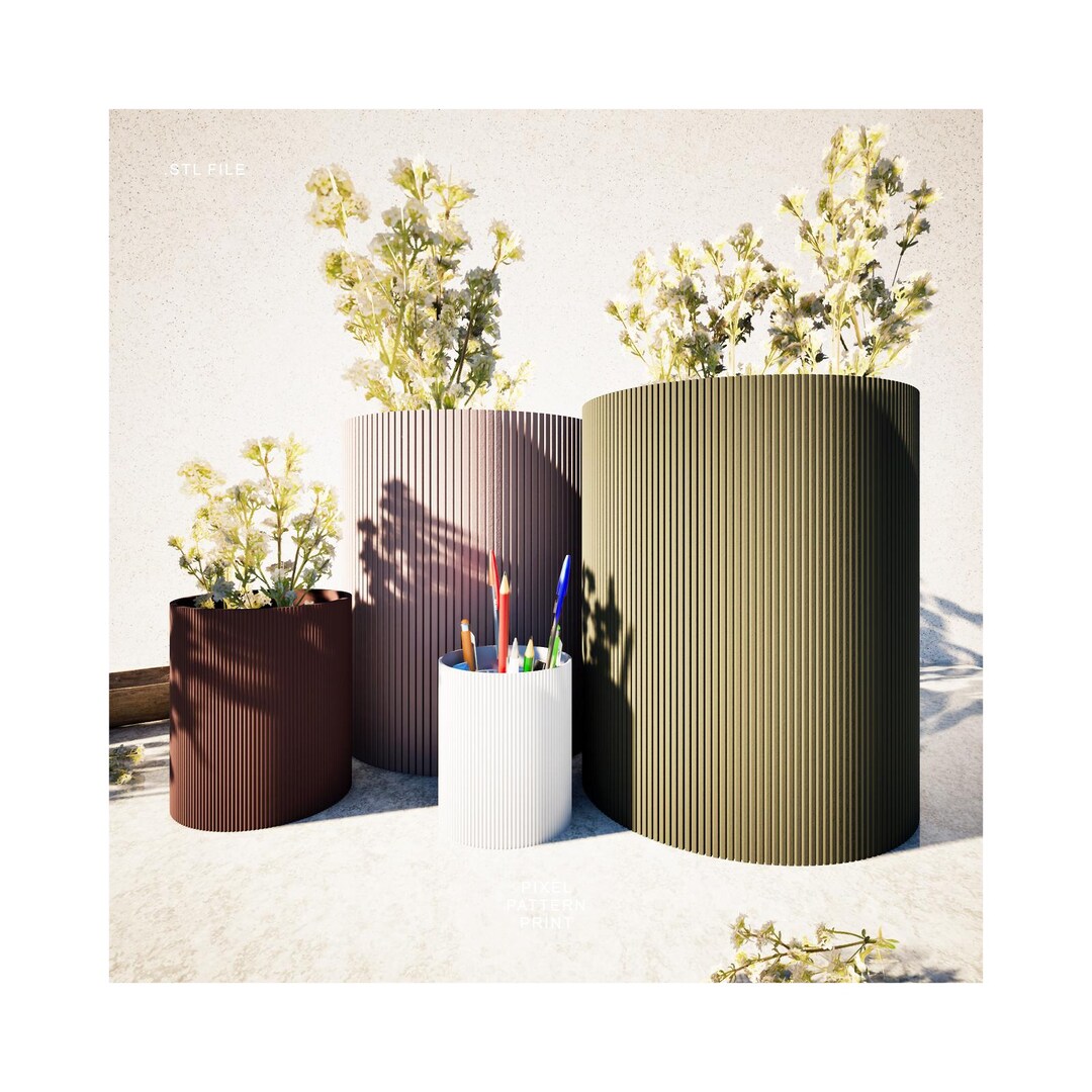 FOUR STL Planter Vase Profile 3D Model STL File for 3D Printing - Etsy