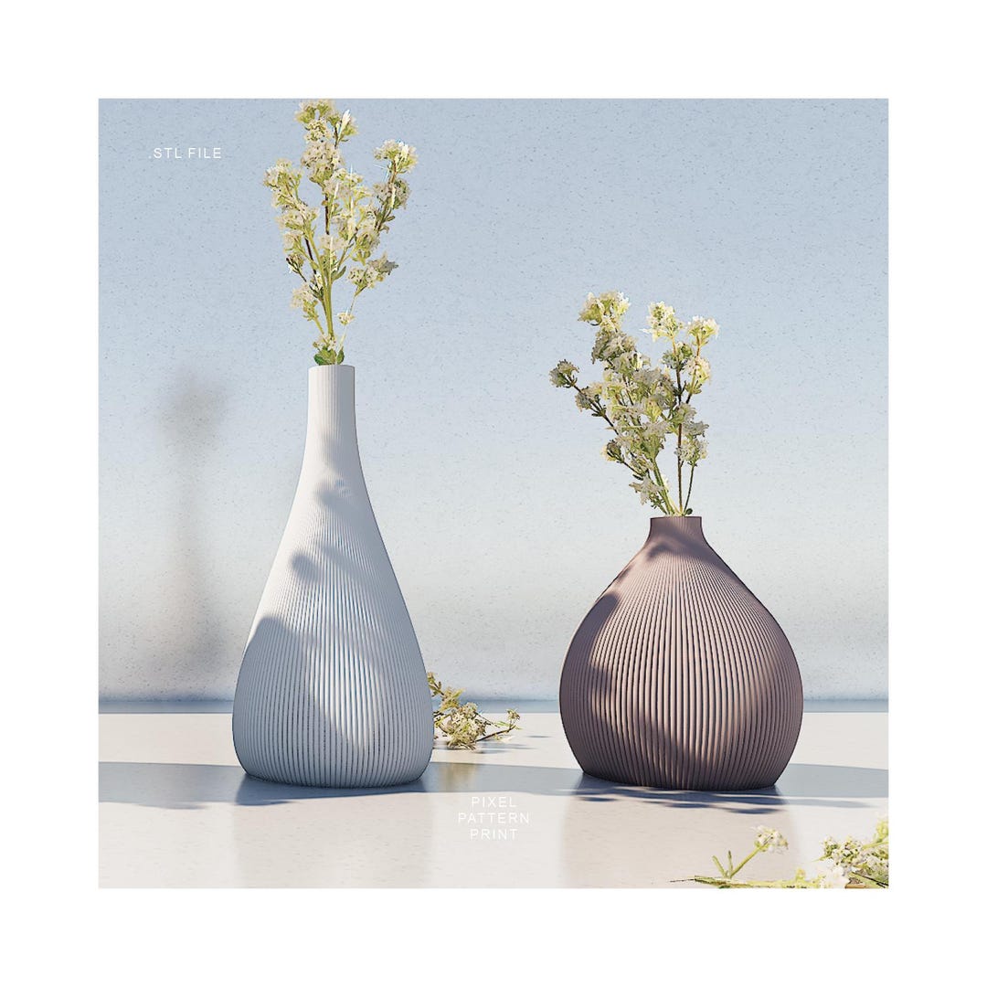 Textured Boho Vase Profile 3D Model STL File Set of 4 STL Files - Etsy UK