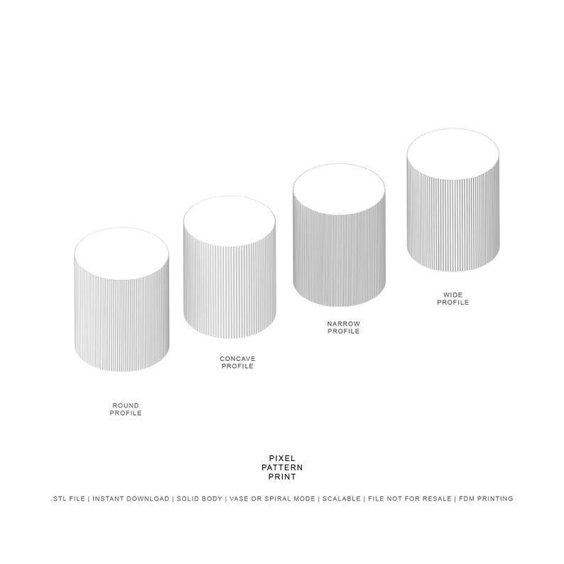 FOUR STL Planter Vase Profile 3D Model STL File for 3D Printing - Etsy