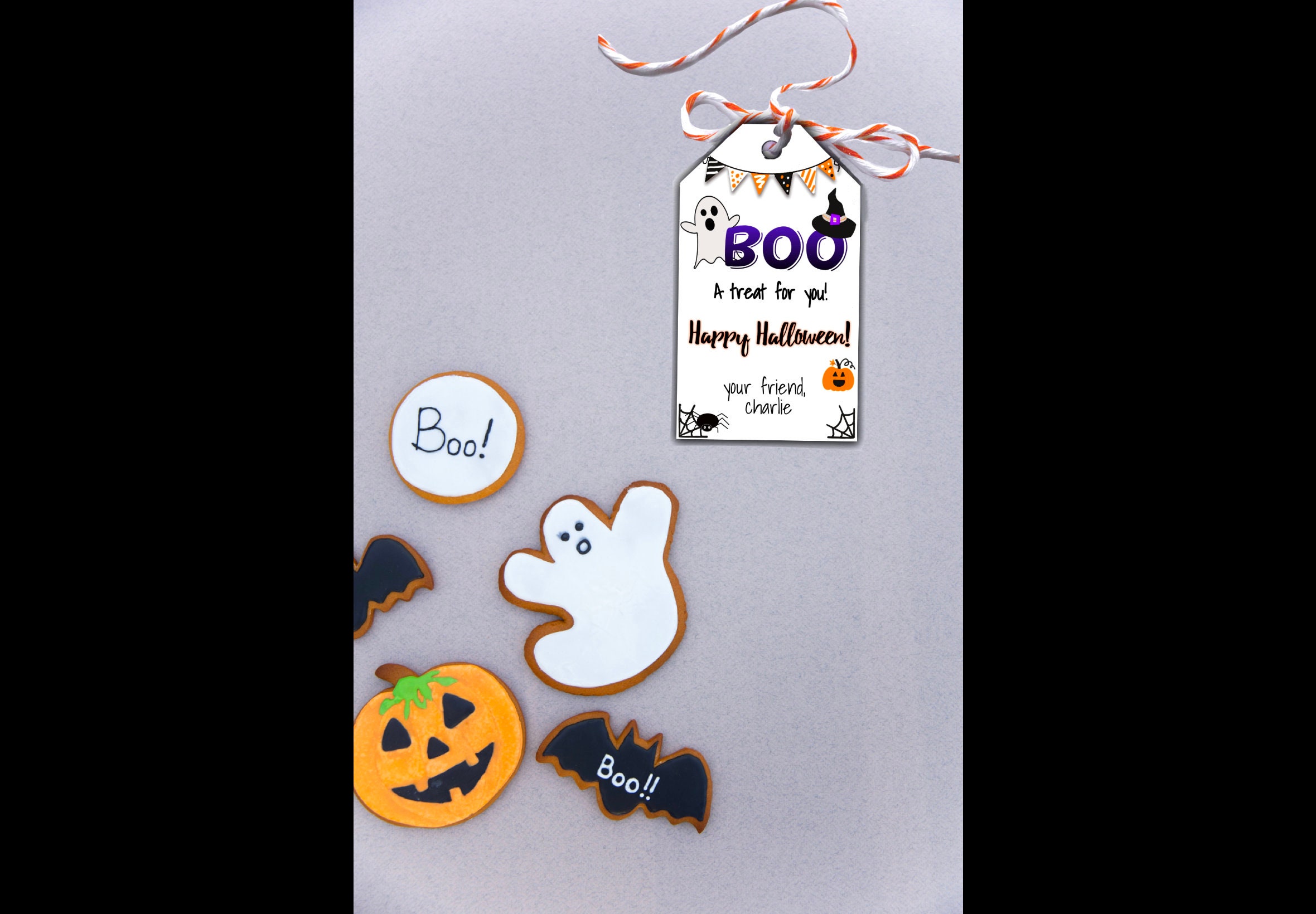 Printable Halloween Favor Tag Boo Gift Tags Trick or Treat - Etsy