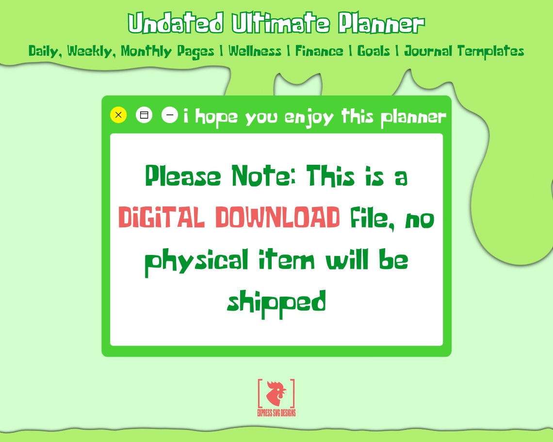 90s Nick Ultimate Planner Digital Planner Goodnotes Planner iPad ...