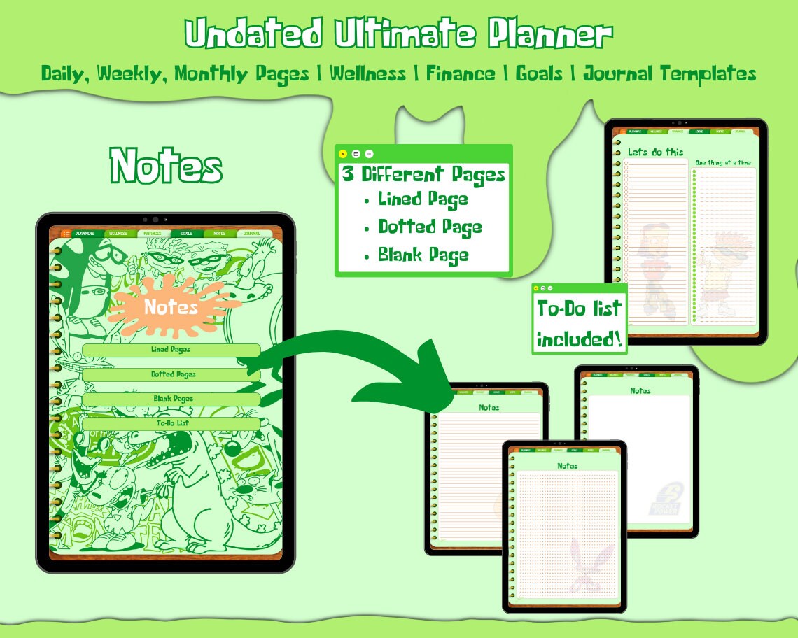 90s Nick Ultimate Planner| Digital Planner| Goodnotes Planner | iPad ...