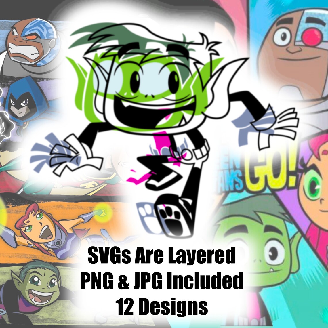 2003 Teen Titans Vs. 2013 Teen Titans Go! SVG Bundle - Etsy