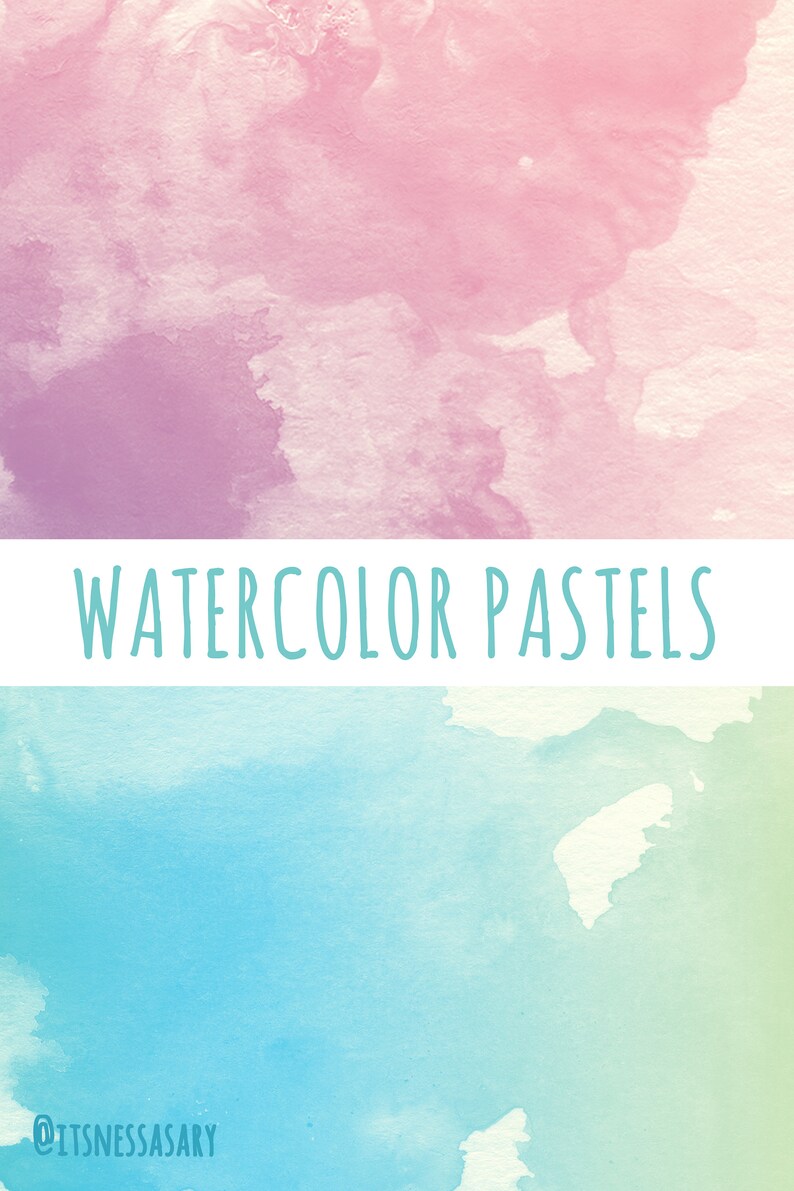 Pastel Watercolor Digital Paper [set of 8] Gradient Digital Paper ...