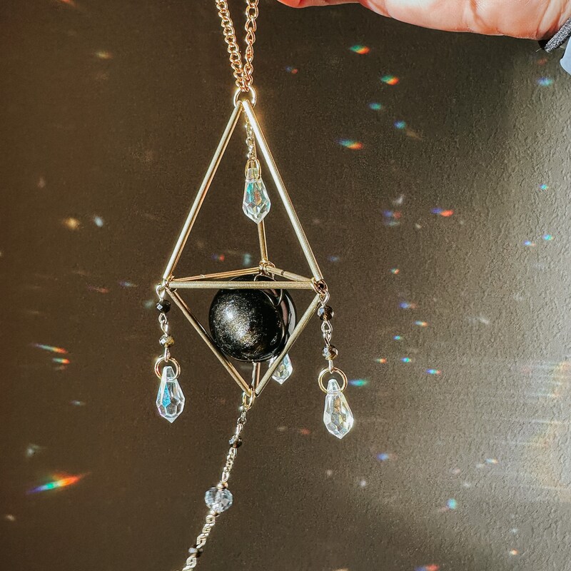 Obsidian Car Charm - Etsy