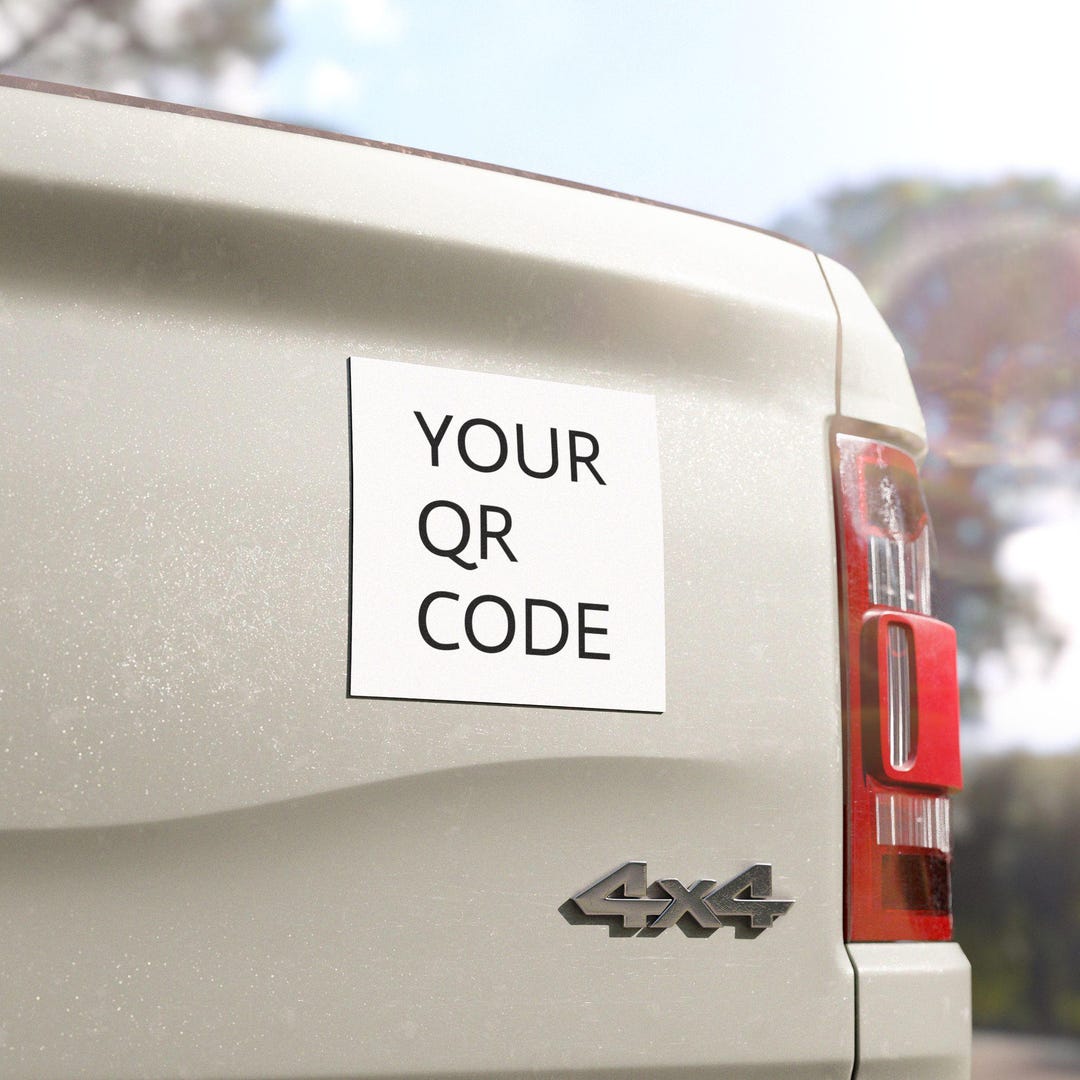 Custom QR Code Bumper Magnet Personalized Vinyl Car Magnet ...