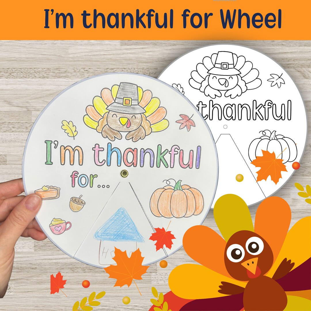 Thankful Activity, I Am Thankful Craft for Kids, Thanksgiving Gratitude ...