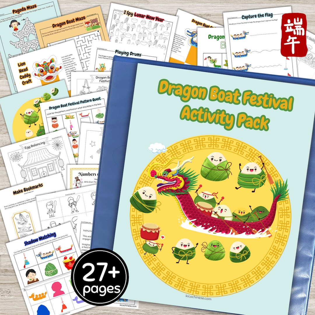 Chinese Dragon Boat Festival Crafts and Activities Pack, Lunar New Year ...
