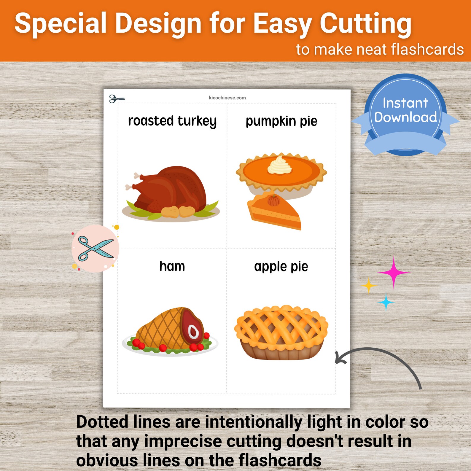 Thanksgiving Flash Card, Thanksgiving Vocabulary Flashcard ...