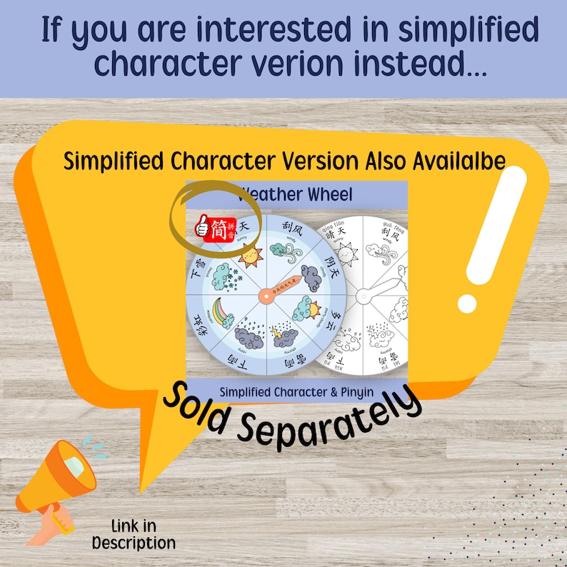 Chinese Weather Wheel, Traditional Chinese Pinyin Bopomofo Zhuyin ...