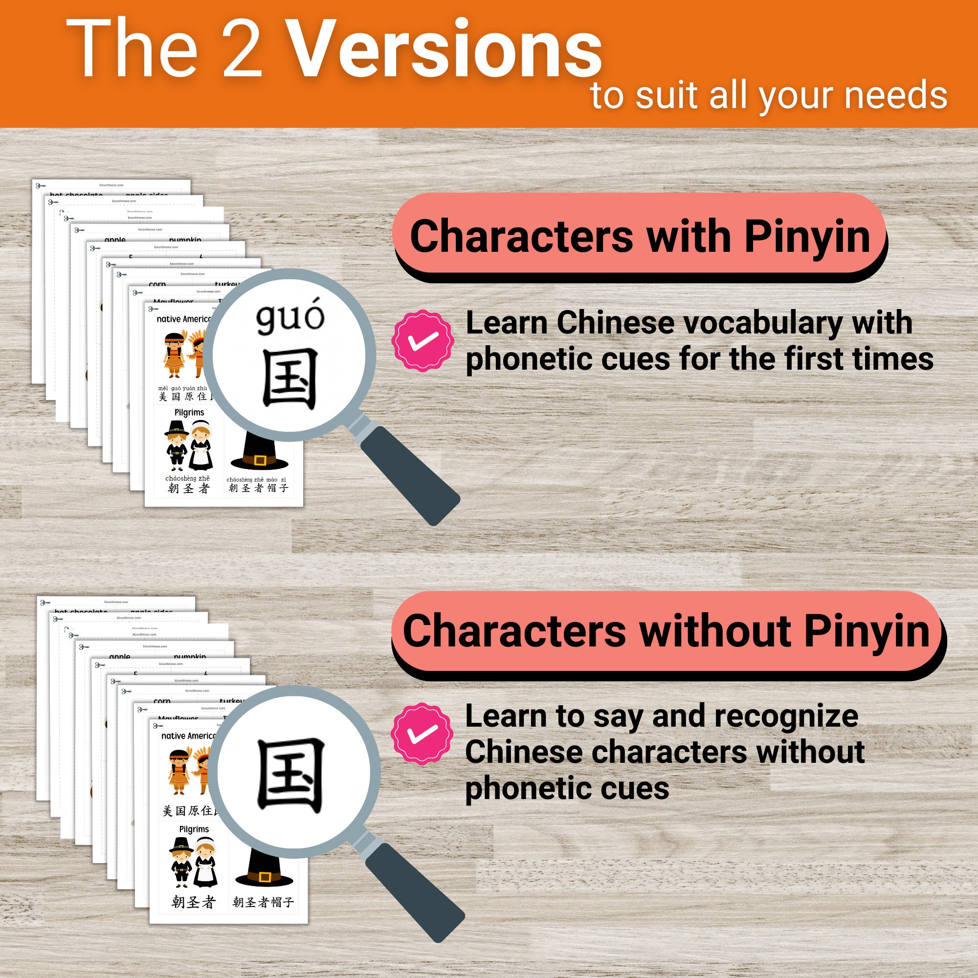 Thanksgiving Chinese Pinyin Flashcards, Chinese Flashcards, Bilingual ...