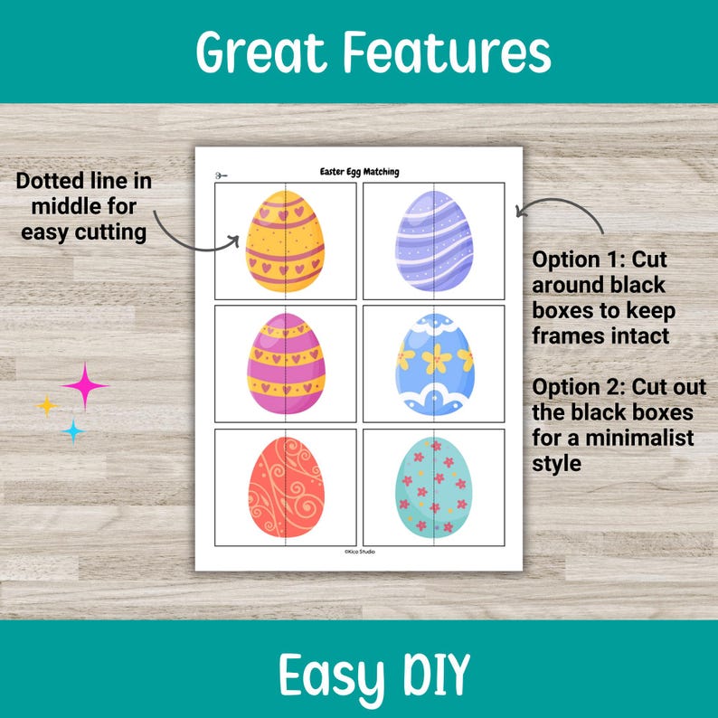 Easter Egg Matching Game, Easter Preschool Kids, Easter Match Activity ...