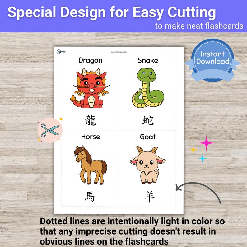 Chinese Zodiac Flashcards, Zodiac Animals Flashcards, Chinese New Year ...