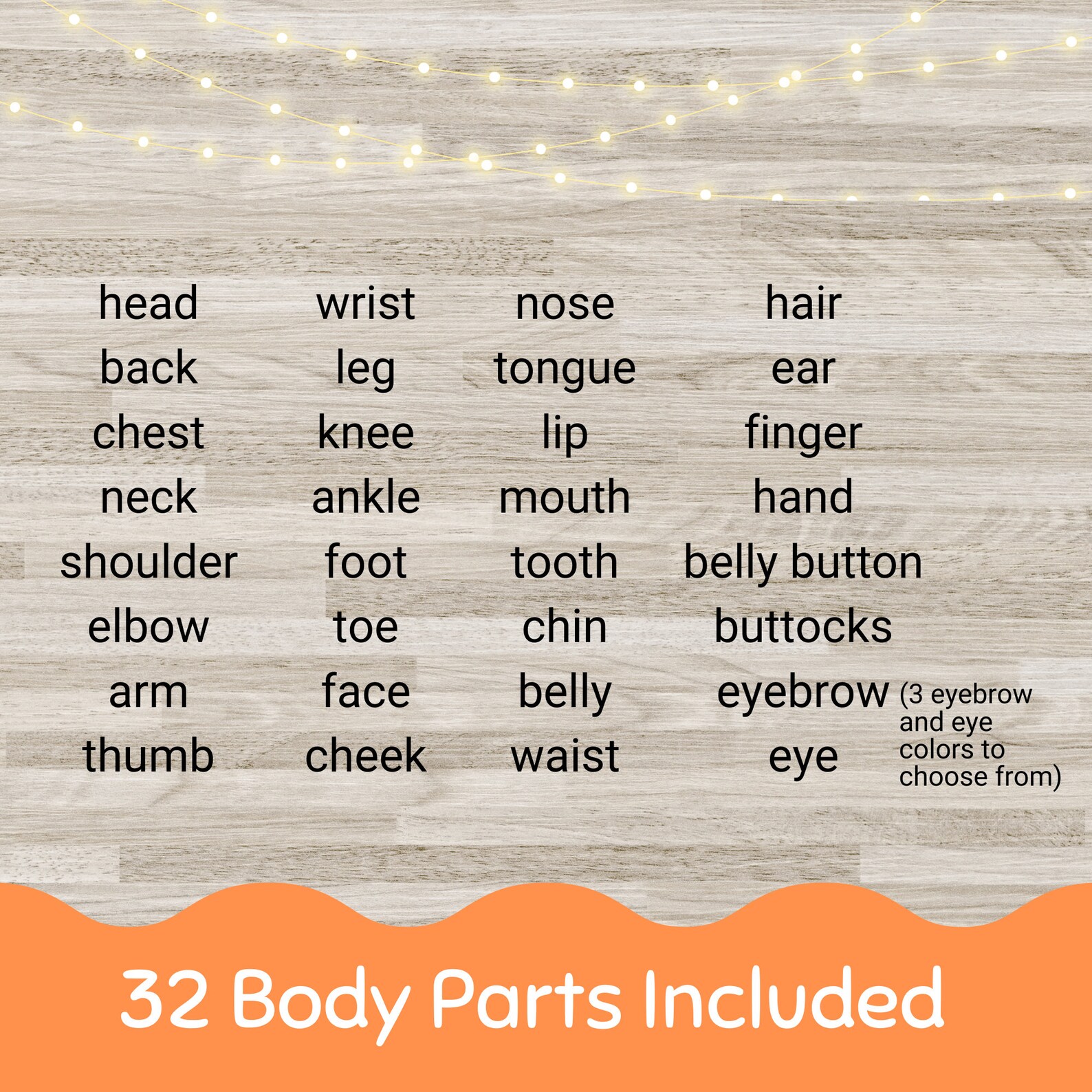 Body Parts Chinese Flashcards, Pinyin Chinese Flash Cards, 3-parts ...