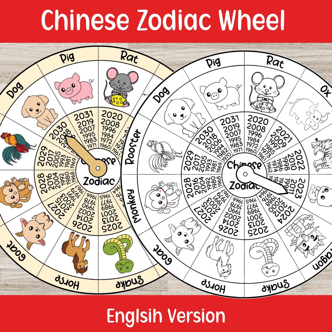 Chinese Zodiac Wheel, Chinese New Year Crafts, Year of the Horse ...