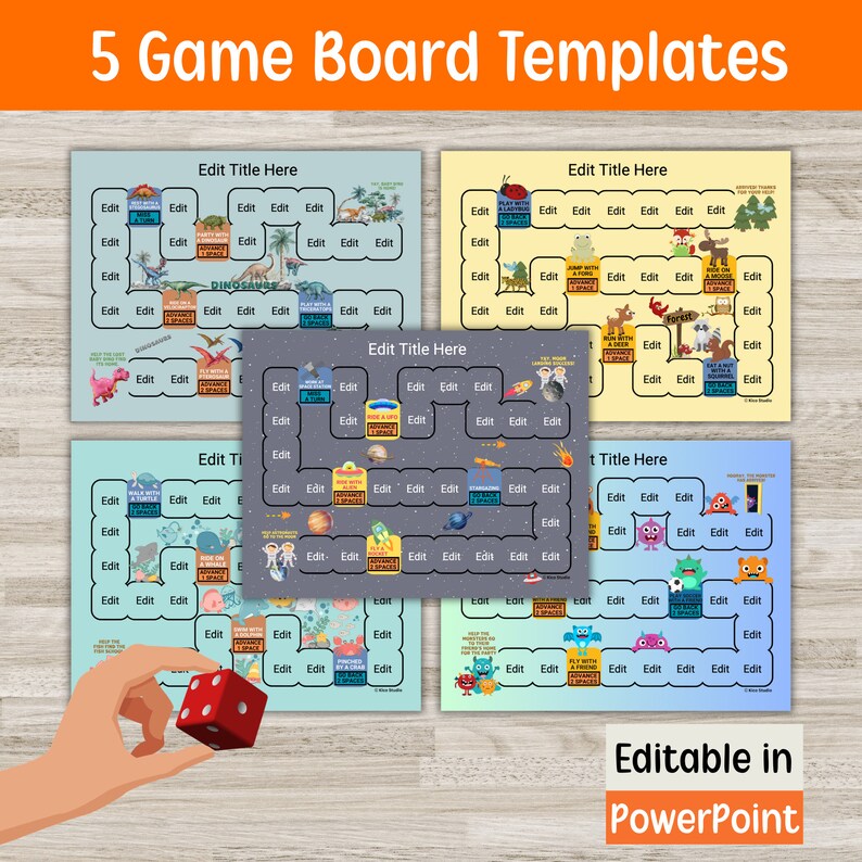 Blank Board Game Template, Editable Game Board Template for Kids, Make ...