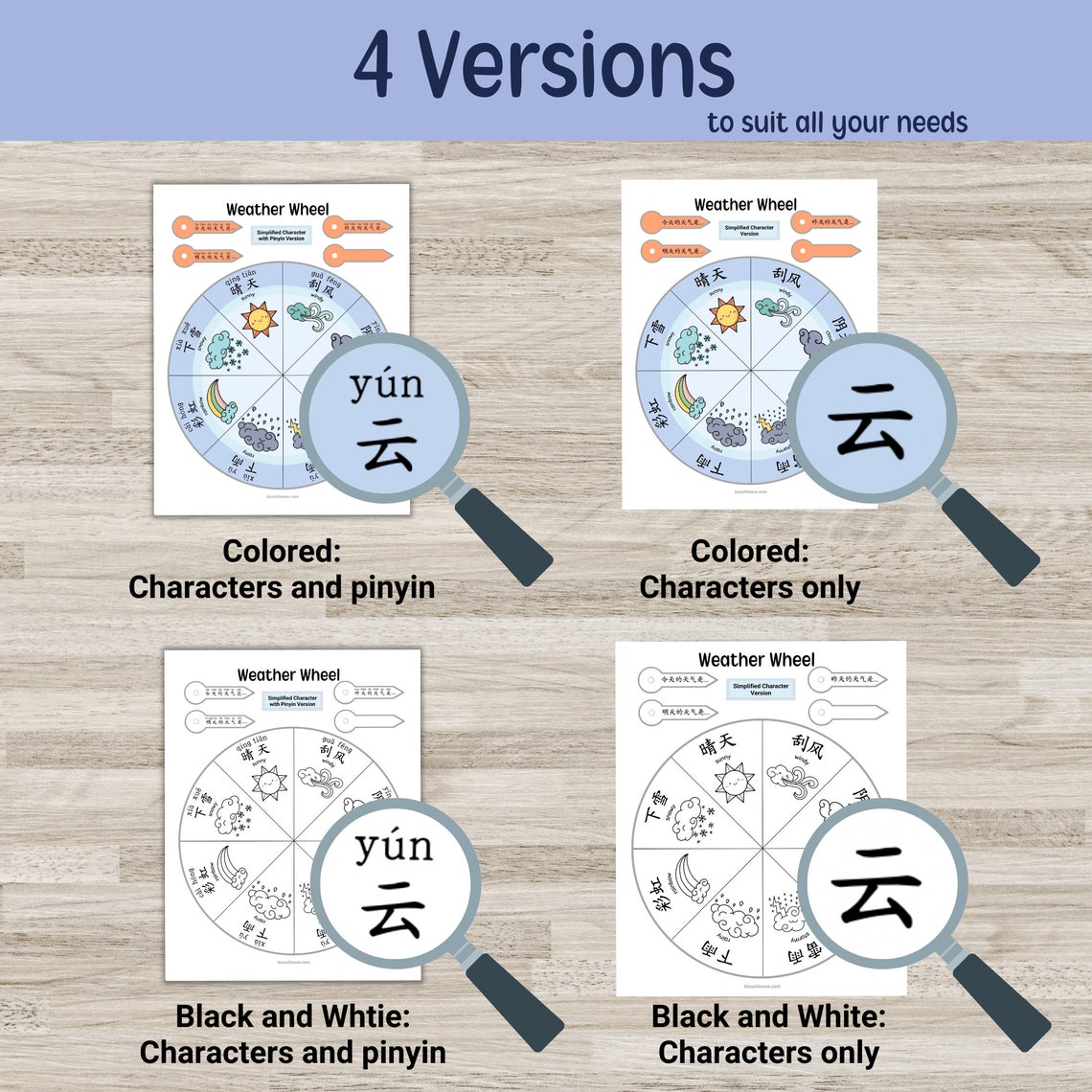 Chinese Weather Wheel,kids Learn Chinese,chinese Flashcards Pinyin ...