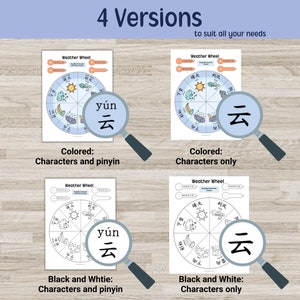 Chinese Weather Wheel,kids Learn Chinese,chinese Flashcards Pinyin ...