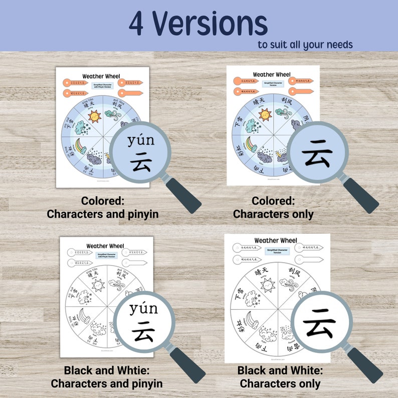 Chinese Weather Wheel,kids Learn Chinese,chinese Flashcards Pinyin ...