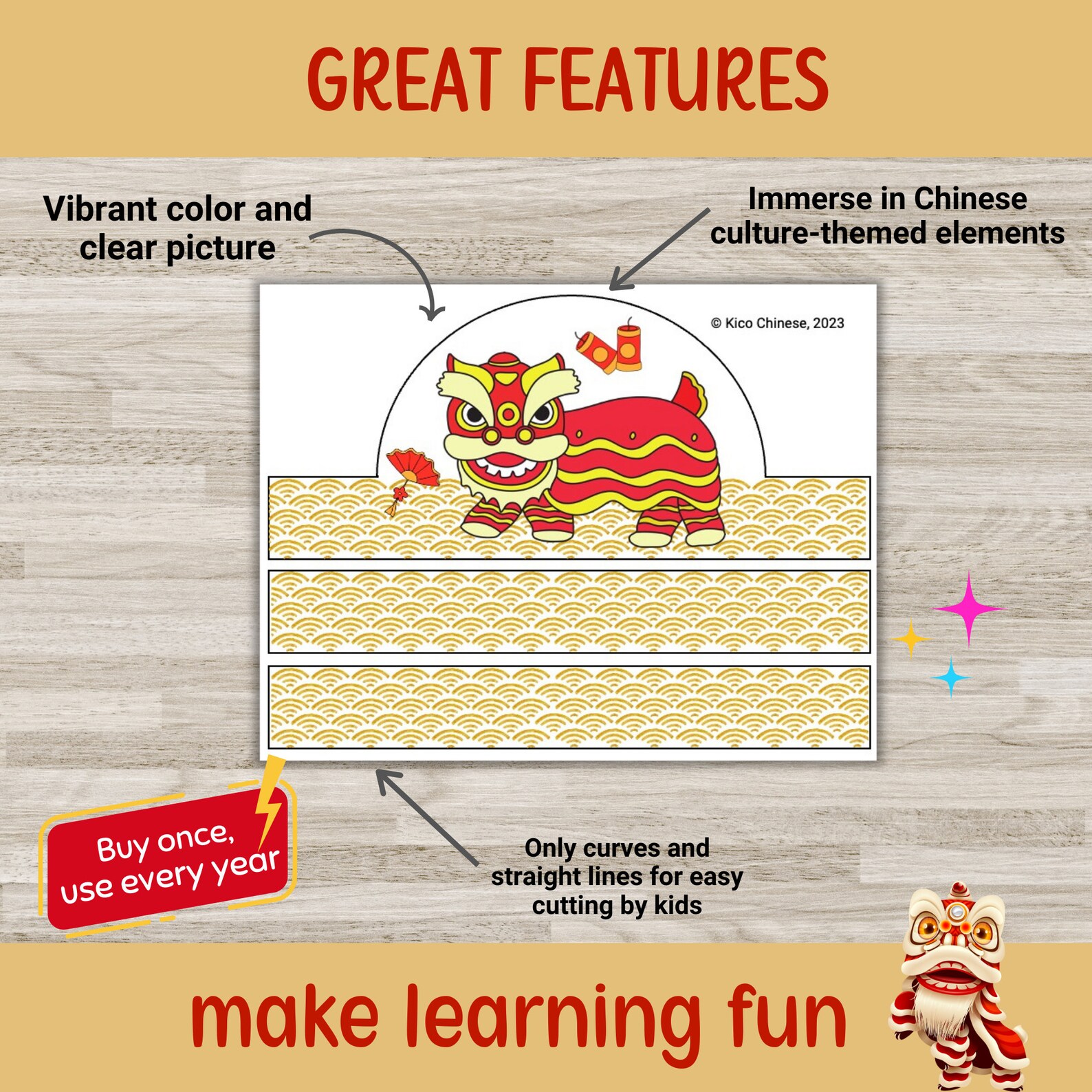 Chinese New Year Paper Crown Crafts, Lunar New Year Kids Activities ...