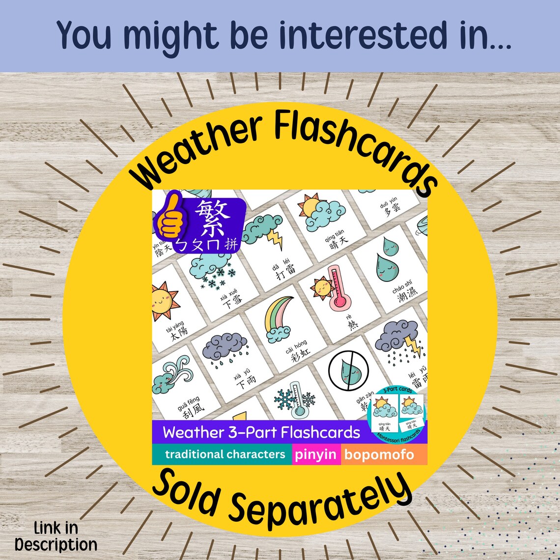 Chinese Weather Wheel, Traditional Chinese Pinyin Bopomofo Zhuyin ...