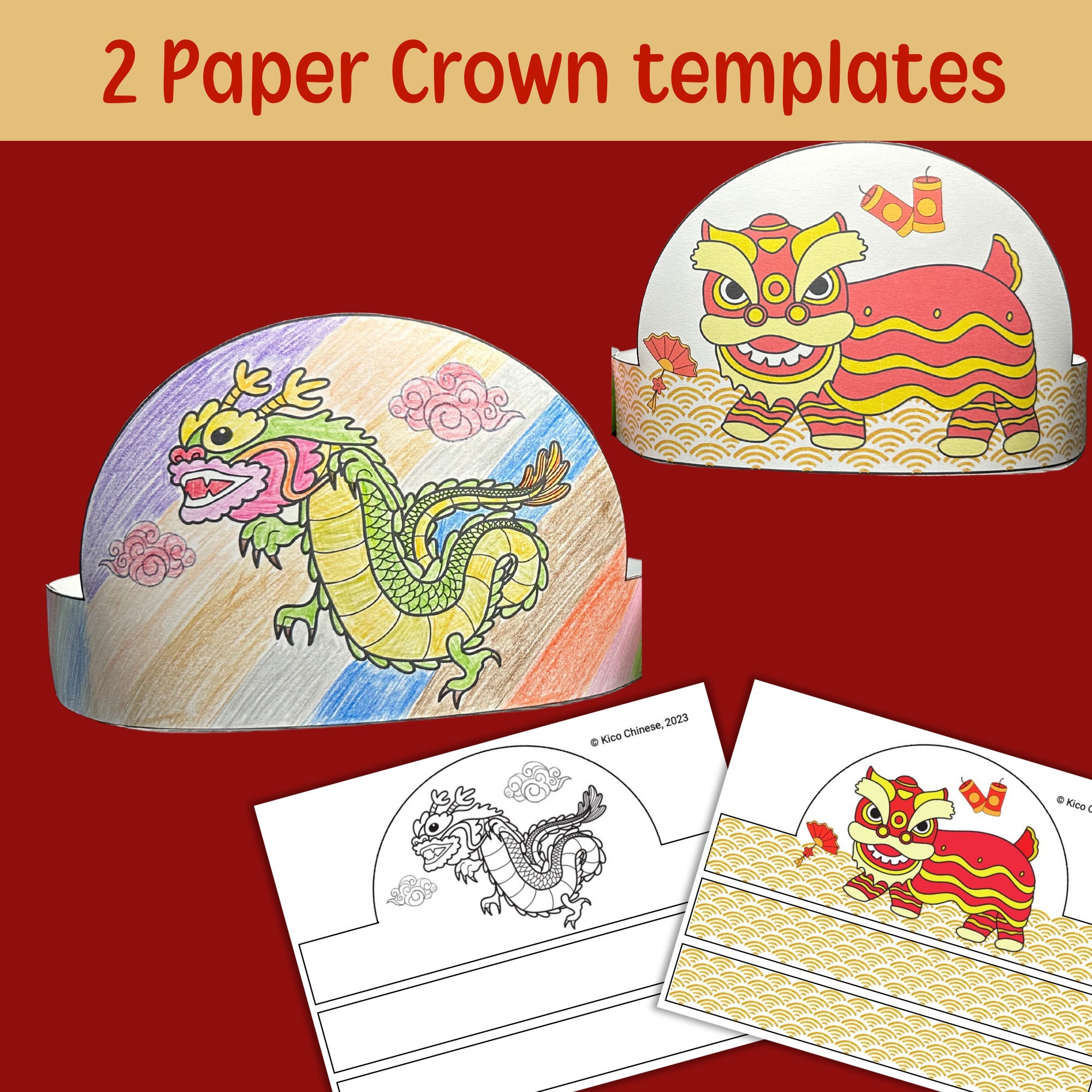 Chinese New Year Kids Activities, Lunar New Year Crafts Printable and ...