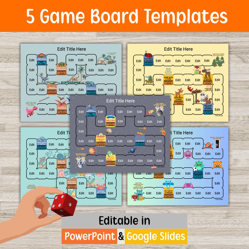 Blank Board Game Template, Editable Game Board Template for Kids, Make ...