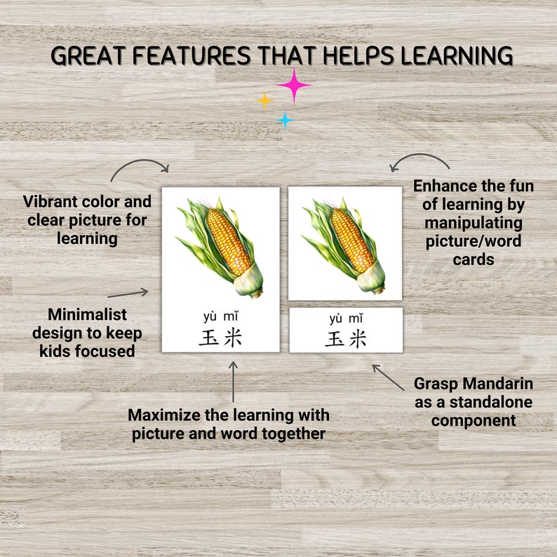 Vegetable Chinese Flashcards, Pinyin Chinese Flash Cards, 3-part ...