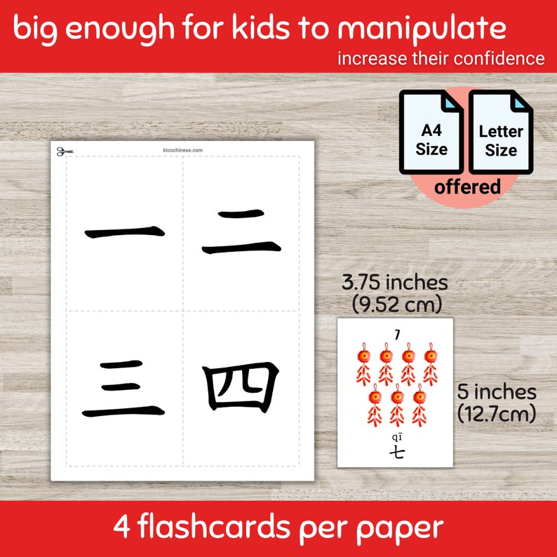 Chinese Numbers Pinyin Flashcards, Chinese Flashcards, Bilingual ...