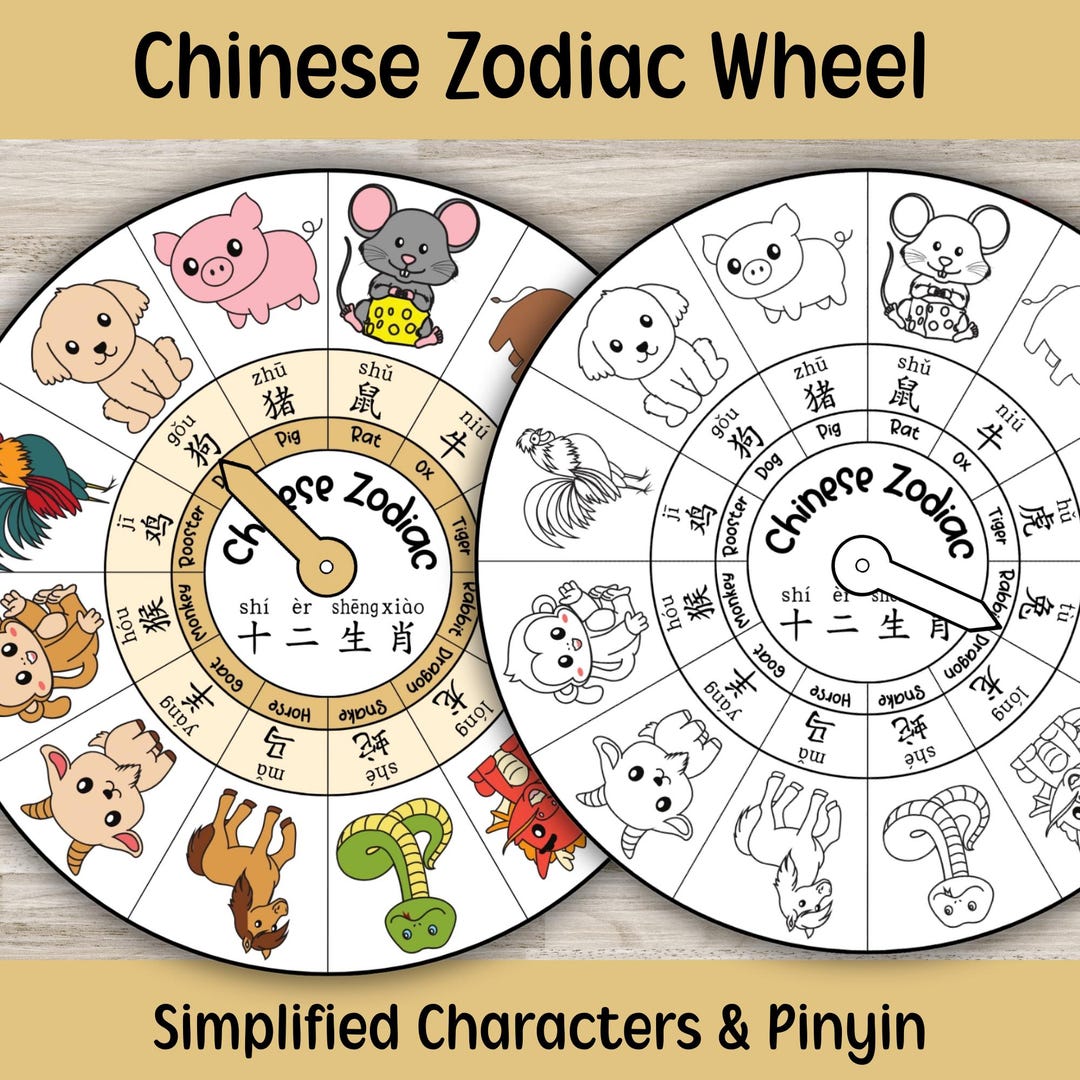 Chinese Zodiac Wheel, Chinese New Year Crafts, Year of the Horse ...
