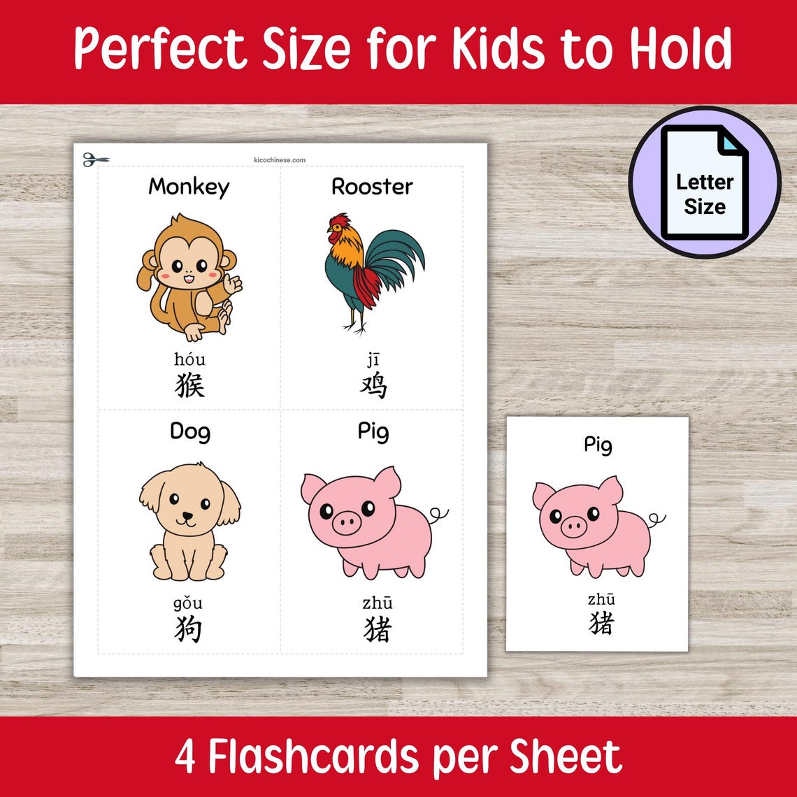 Chinese Zodiac Flashcards, Zodiac Animals Flashcards, Chinese New Year ...