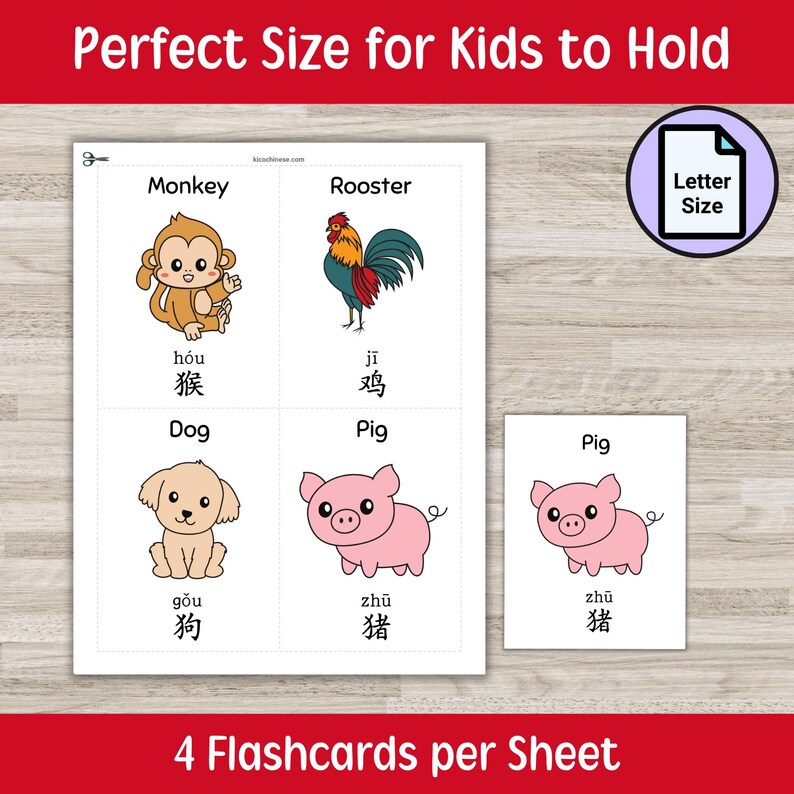 Chinese Zodiac Flashcards, Zodiac Animals Flashcards, Chinese New Year ...