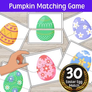 Easter Egg Matching Game, Easter Preschool Kids, Easter Match Activity ...