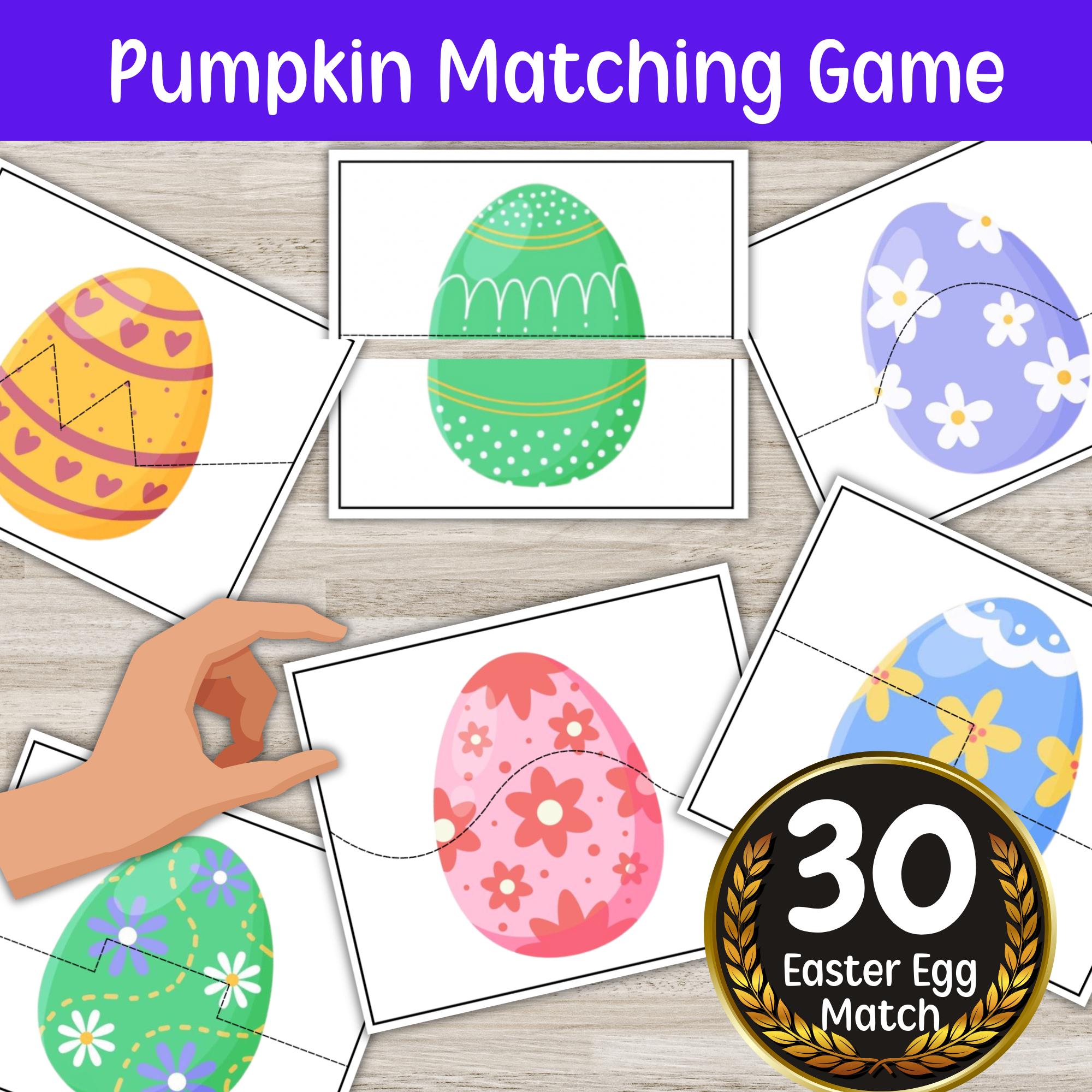 Easter Egg Matching Game, Easter Preschool Kids, Easter Match Activity ...