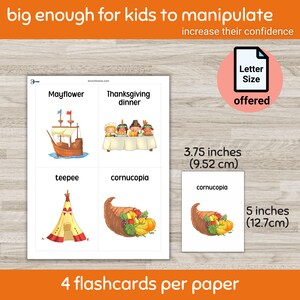 Thanksgiving Flash Card, Thanksgiving Vocabulary Flashcard ...