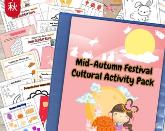 Mid-autumn Festival Coloring Page, Moon Festival Activity Sheet ...