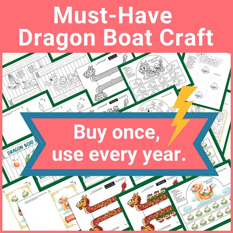 Dragon Boat Festival Craft Printable, Dragon Boat Paper Crown, Duanwu ...