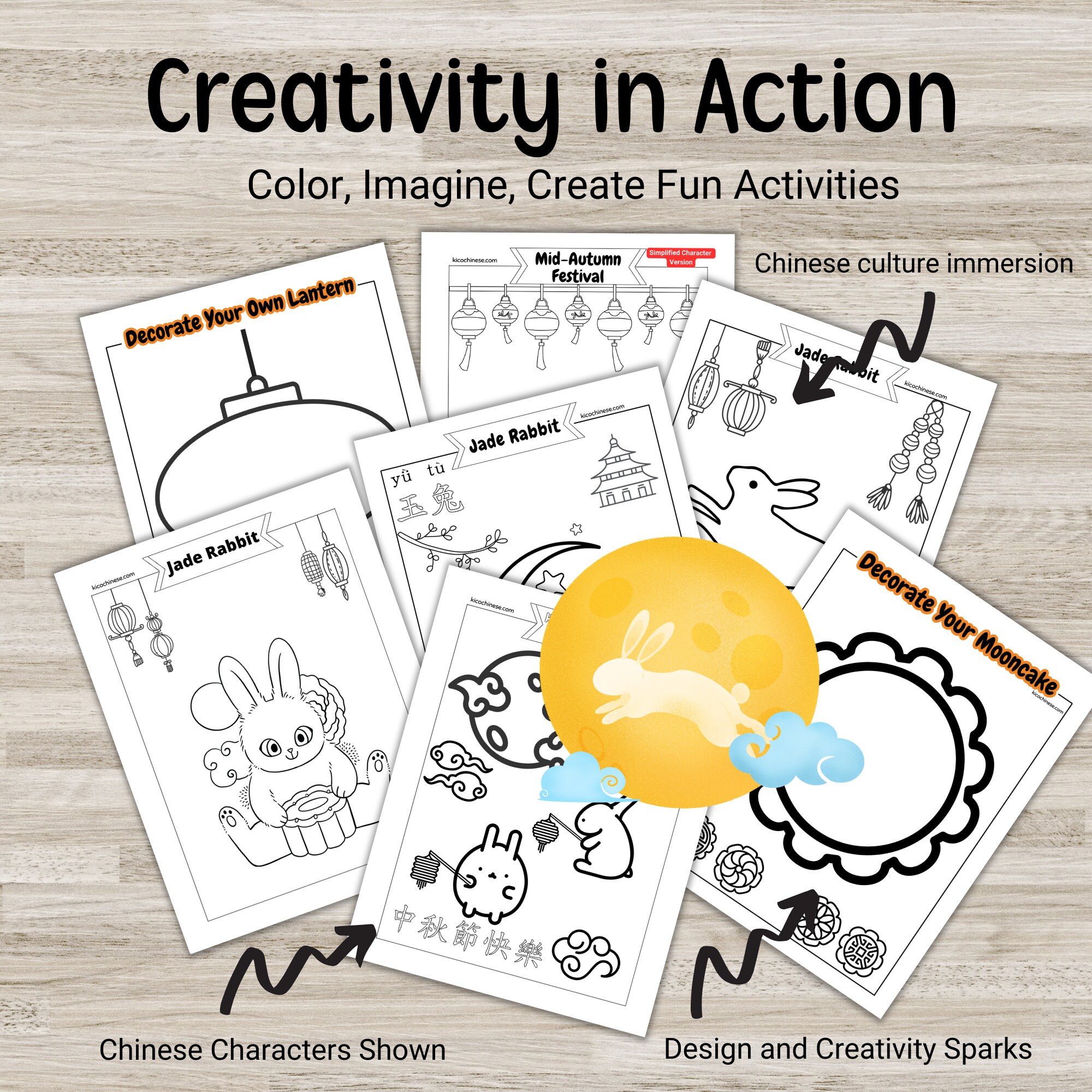 Mid-autumn Festival Activities Worksheets, Moon Festival Chinese ...