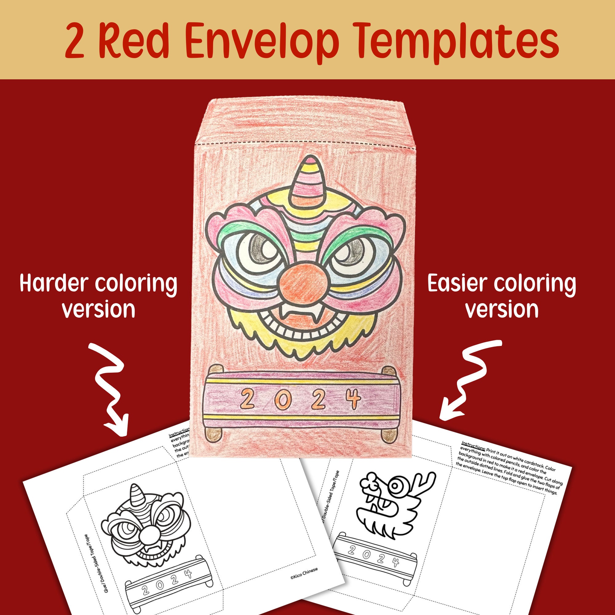 Chinese New Year Kids Activities, Lunar New Year Crafts Printable and ...
