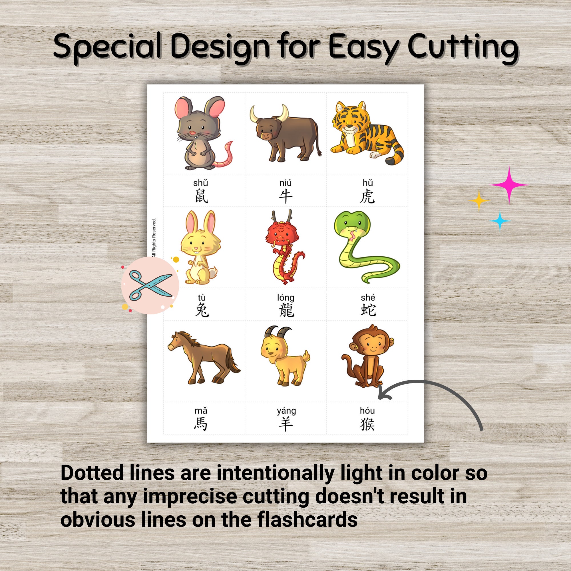 Chinese Zodiac Flashcards, Chinese New Year, Bopomofo Pinyin Chinese ...